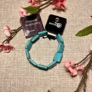 Green Earth | Jewelry | Green Earth Aqua Blue Turquoise Square Bohemian ...